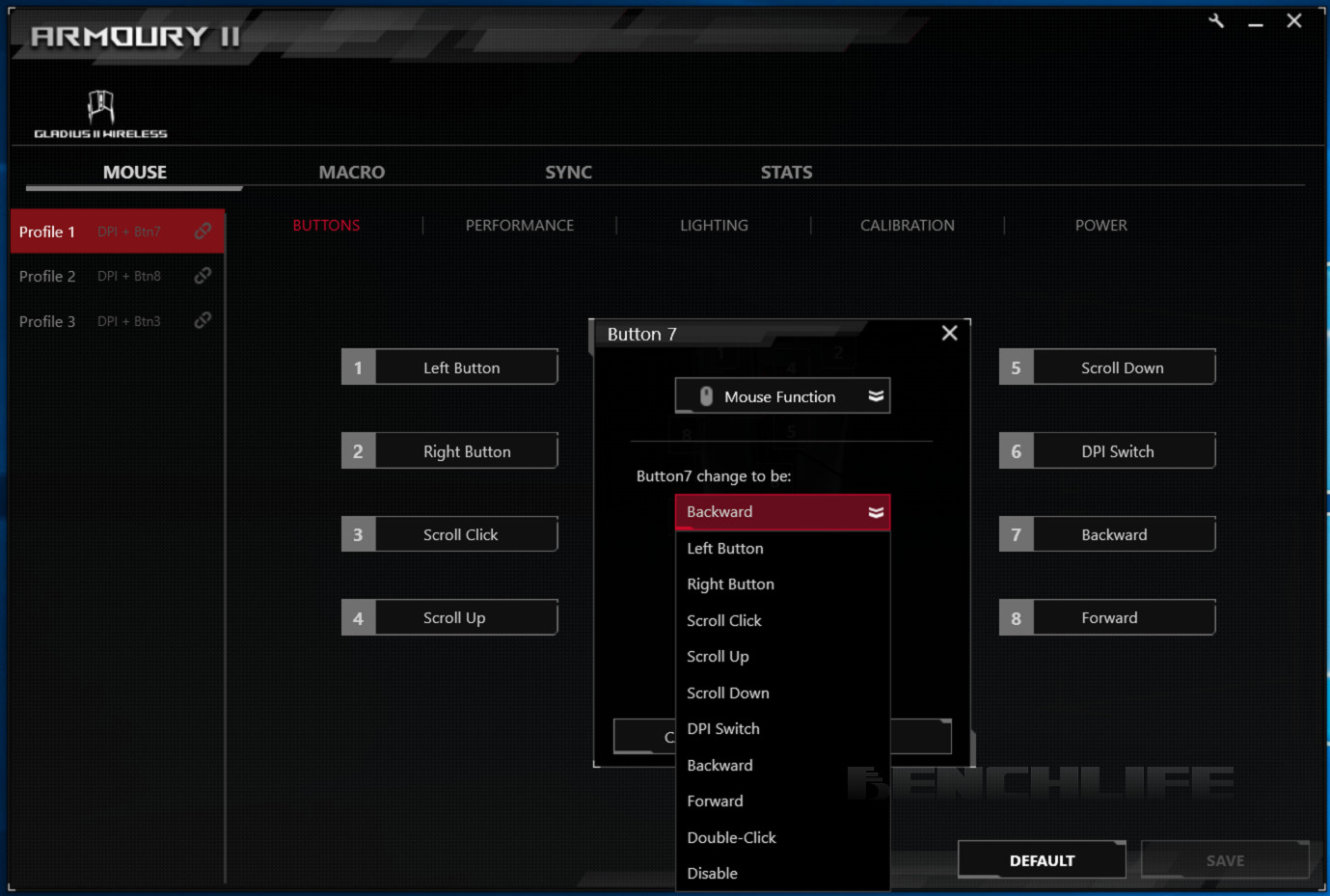 ASUS ROG Gladius II Wireless - Software (9) - BenchLife.info