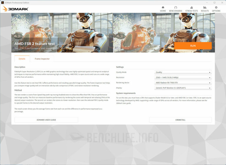 UL 3DMark 新增 AMD FidelityFX Super Resolution 2 測試功能 - BenchLife.info
