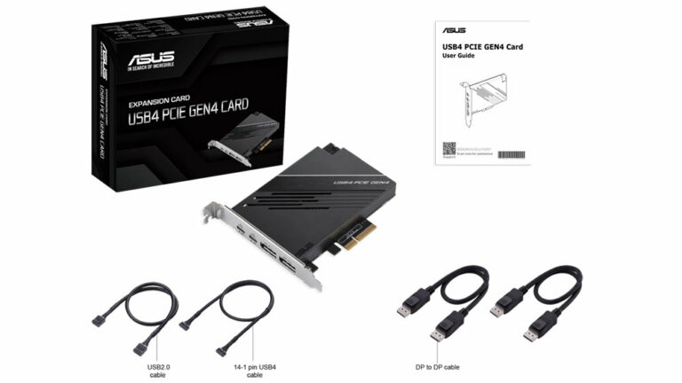 為自家主機板提供 USB4 擴充支援，ASUS USB4 PCIe Gen4 Card 亮相 - BenchLife.info