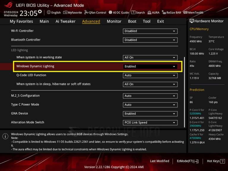 免裝軟體也能玩燈效，ASUS 主機板開始支援 Windows Dynamic Lighting - BenchLife.info
