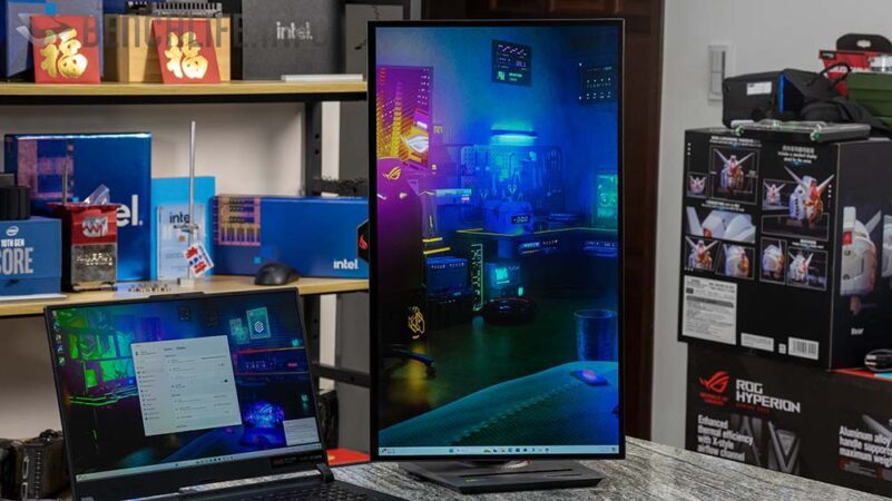 WOLED 面板、1440p 解析度與 240Hz 更新頻率，26.5 吋 ROG Strix OLED XG27AQDMG 電競螢幕動手玩 ...