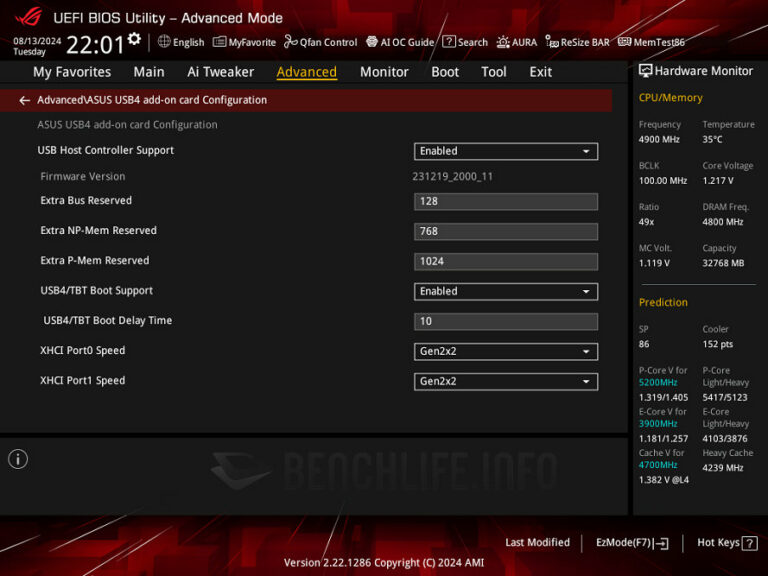 舊主機板簡單擴充也能體驗 USB4，ASUS USB4 PCIe Gen4 Card 開箱 - BenchLife.info